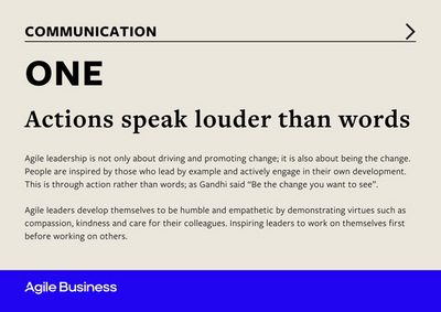 Agile Leadership: Principle 1