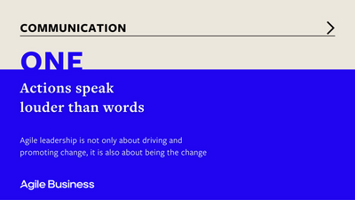 Agile Leadership: Principle 1